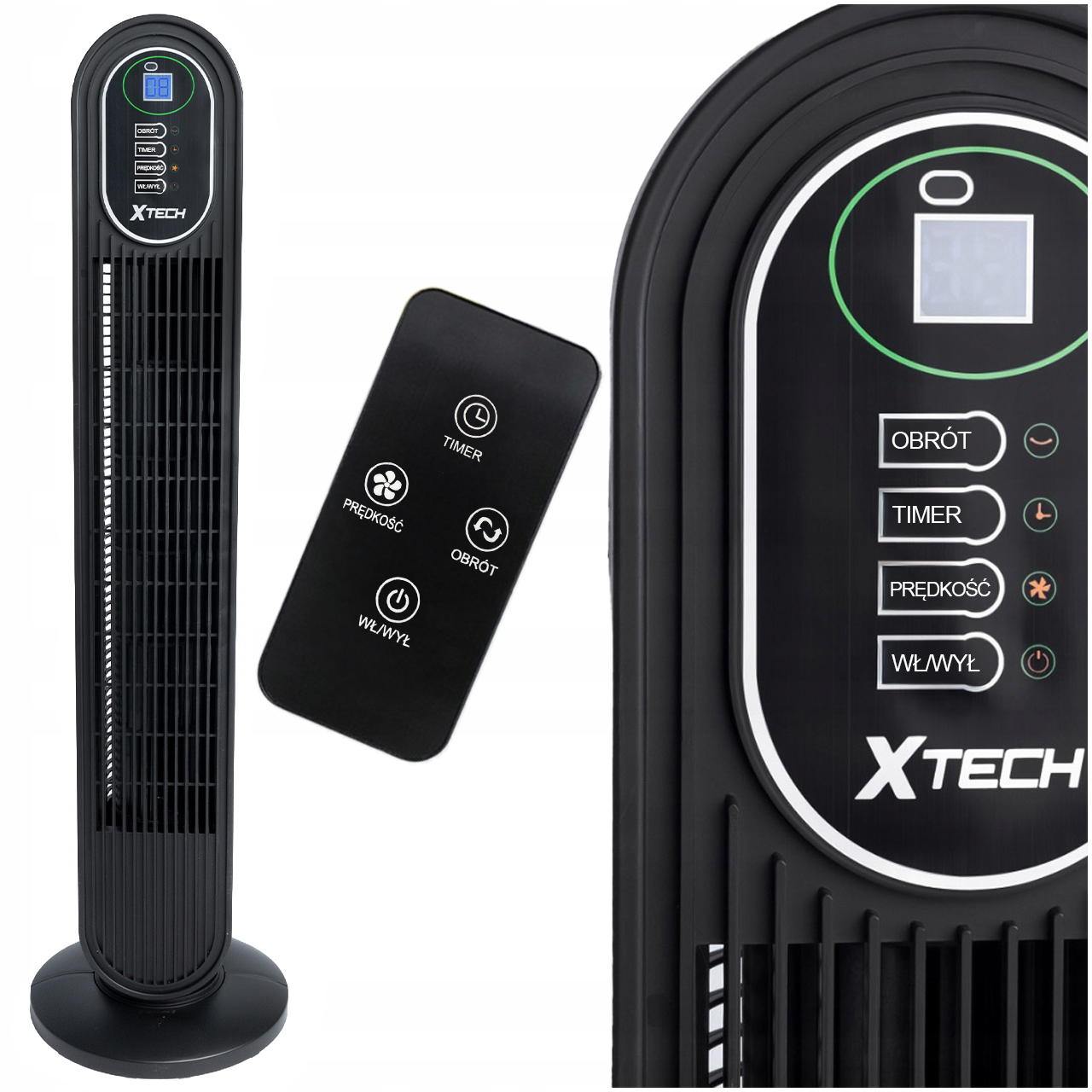 Wentylator podłogowy Xtech KW-02 czarny (5907783089008) • Cena, Opinie • Wentylatory domowe ...