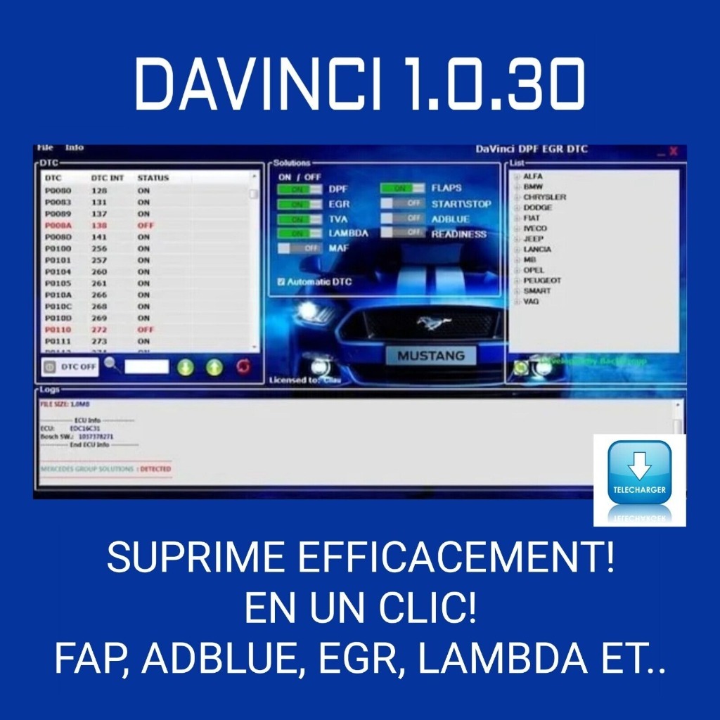 program Davinci 1.0.30 DPF EGR ADblue promocja 5905623240008 za 69.00PLN z Bytom - Allegro ...
