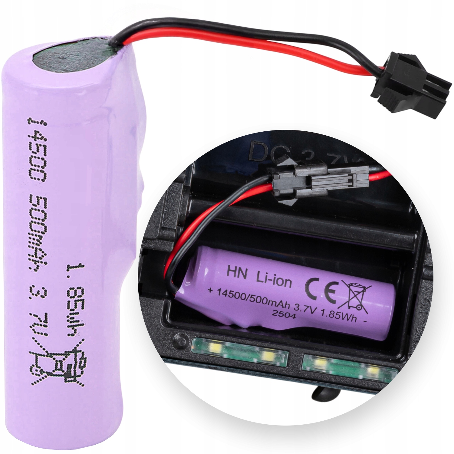 Bateria Li po 3,7v 500mah - Niska cena na Allegro
