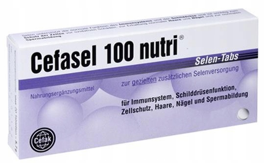 CEFASEL 100 NUTRI, SELEN TABS 20TABLETEK (4260031680701) • Cena, Opinie ...