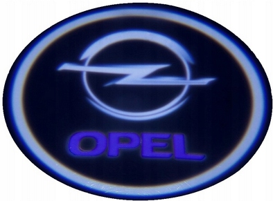 LOGO LED LAMPKI OŚWIETLENIE DRZWI HOLOGRAM ZNACZEK x2 KOMPLET OPEL ...
