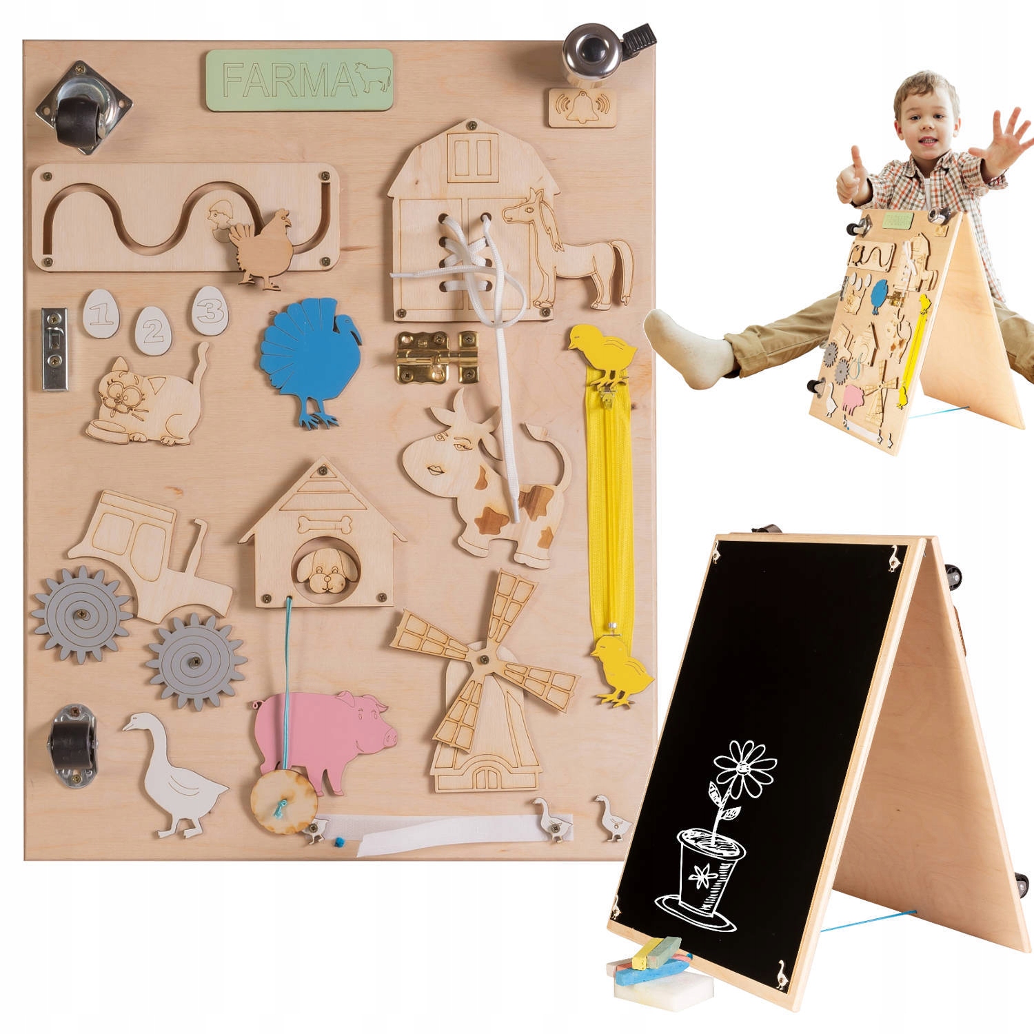 MONTESSORI SENSORY FARM MANIPULATION BOARD | KúpSiTo.sk - Tovar z Poľska