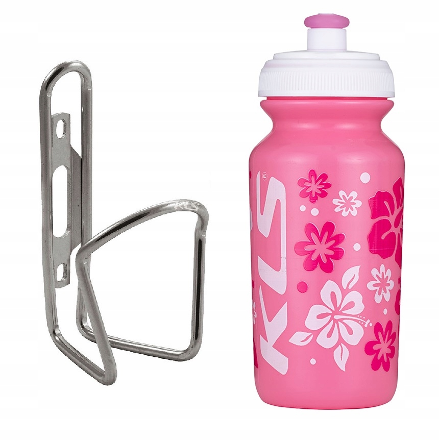 Zestaw KELLYS dla dziewczynki Bidon Rangipo Pink + Koszyk Ratio Jr ...