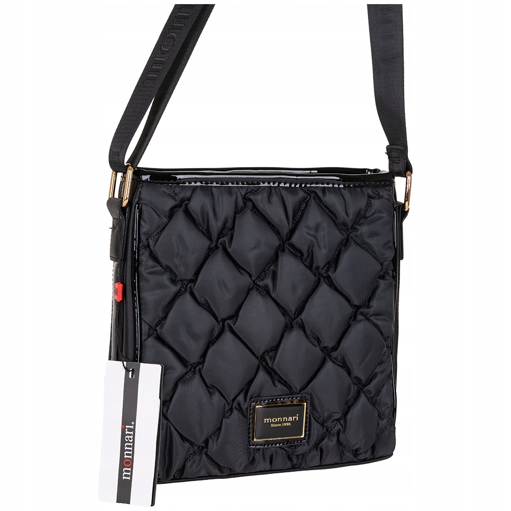MONNARI TOREBKA DAMSKA LISTONOSZKA PIKOWANA CZARNA 12624107022 - Allegro.pl