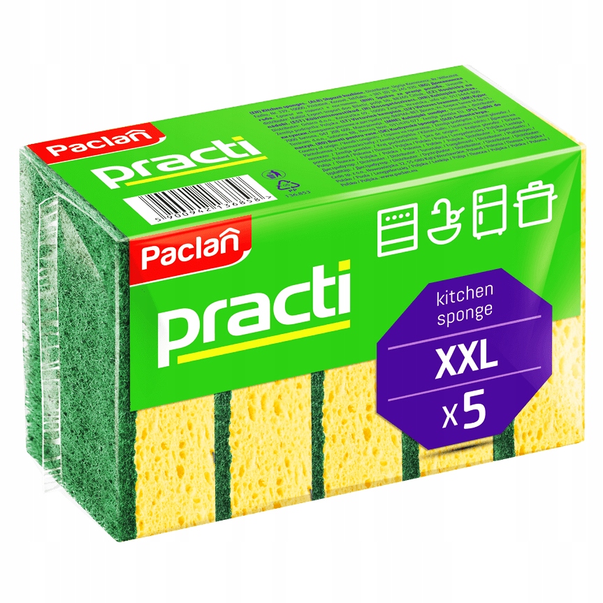 PACLAN PRACTI GĄBKI DO NACZYŃ ZMYWAKI KUCHENNE XXL (5900942136858 ...