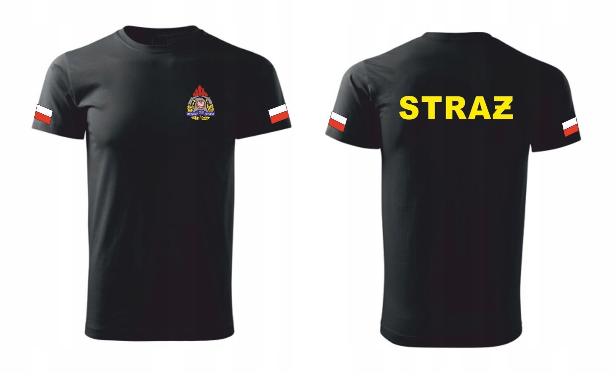 Koszulka STRAŻ POŻARNA z logo PSP Strażak XL • Cena, Opinie • T-shirty ...