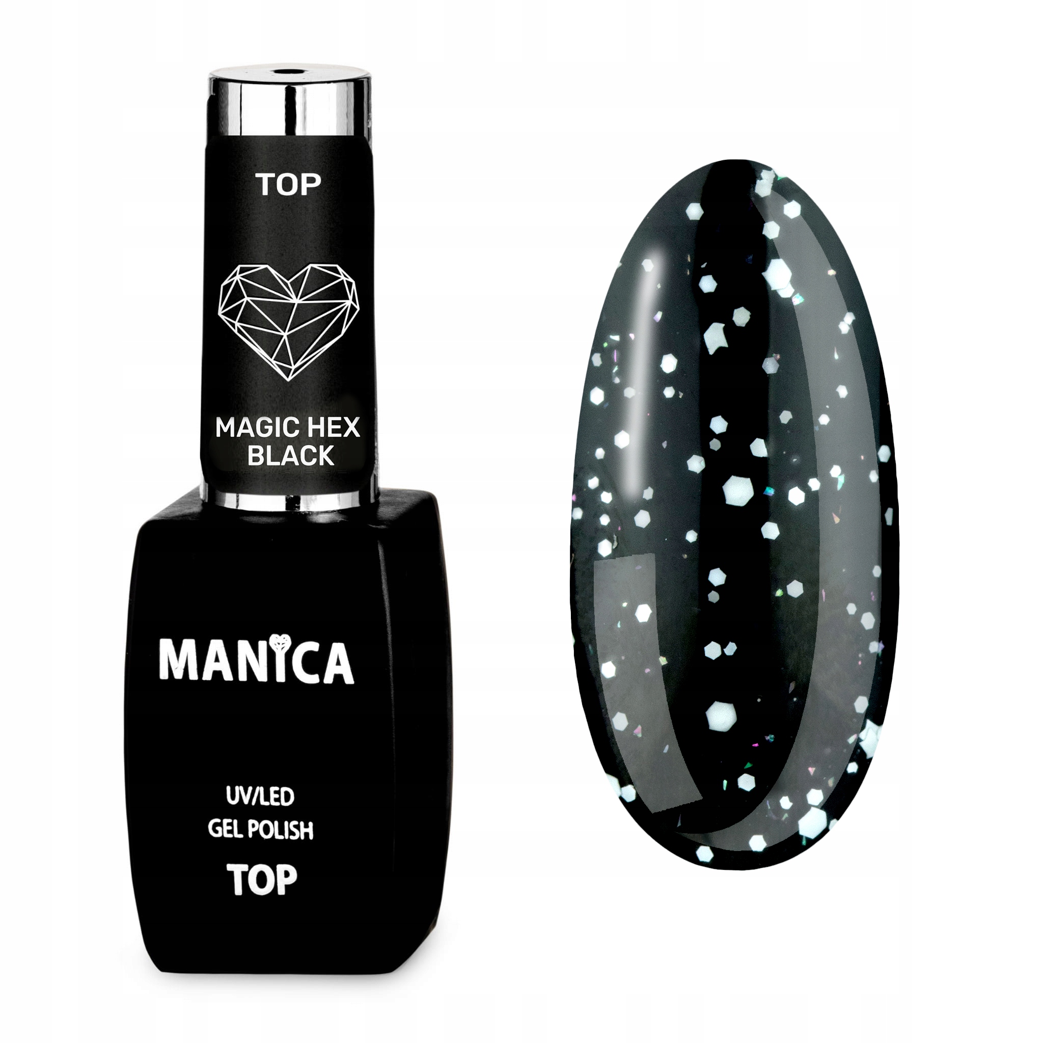 Manica Top Magic Hex White UV/LED Gel Polish 10ml Fehér szemcsék za ...