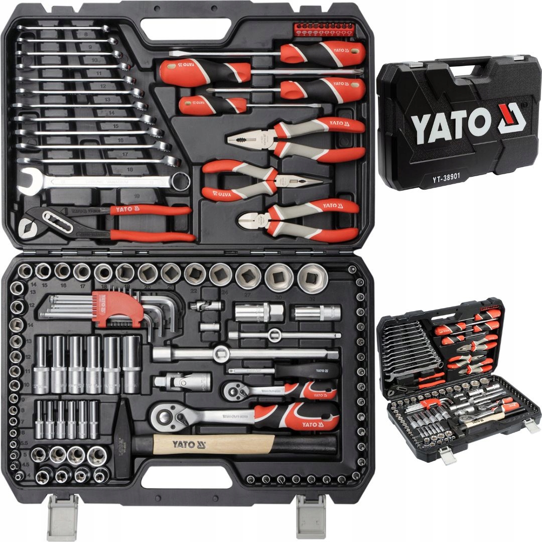 ZESTAW NARZĘDZIOWY KLUCZE NASADOWE 1/4" 1/2" KOMPLET 122 ELEMENTÓW XXL YATO 5906083389016 za 484 ...