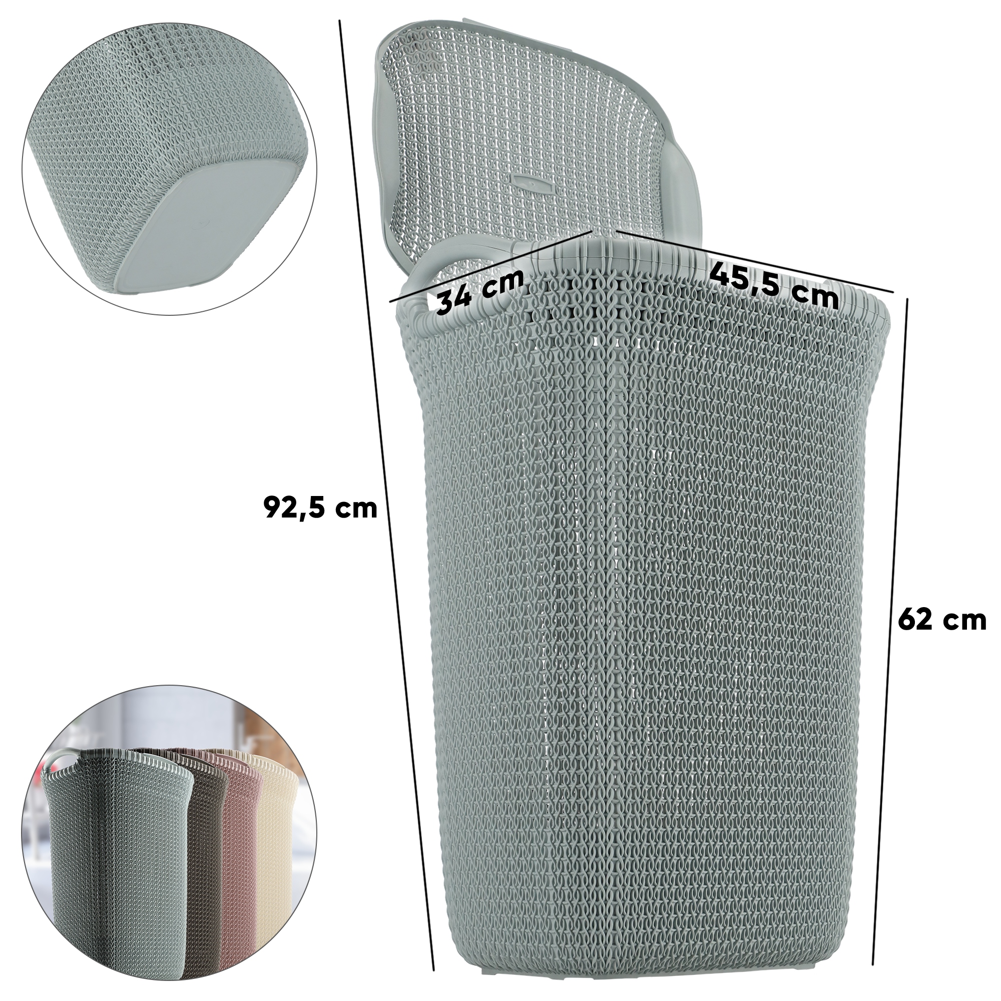 Kup Curver 228411 Kosz Na Pranie 57L Szaroniebieski na arena.pl i ciesz ...