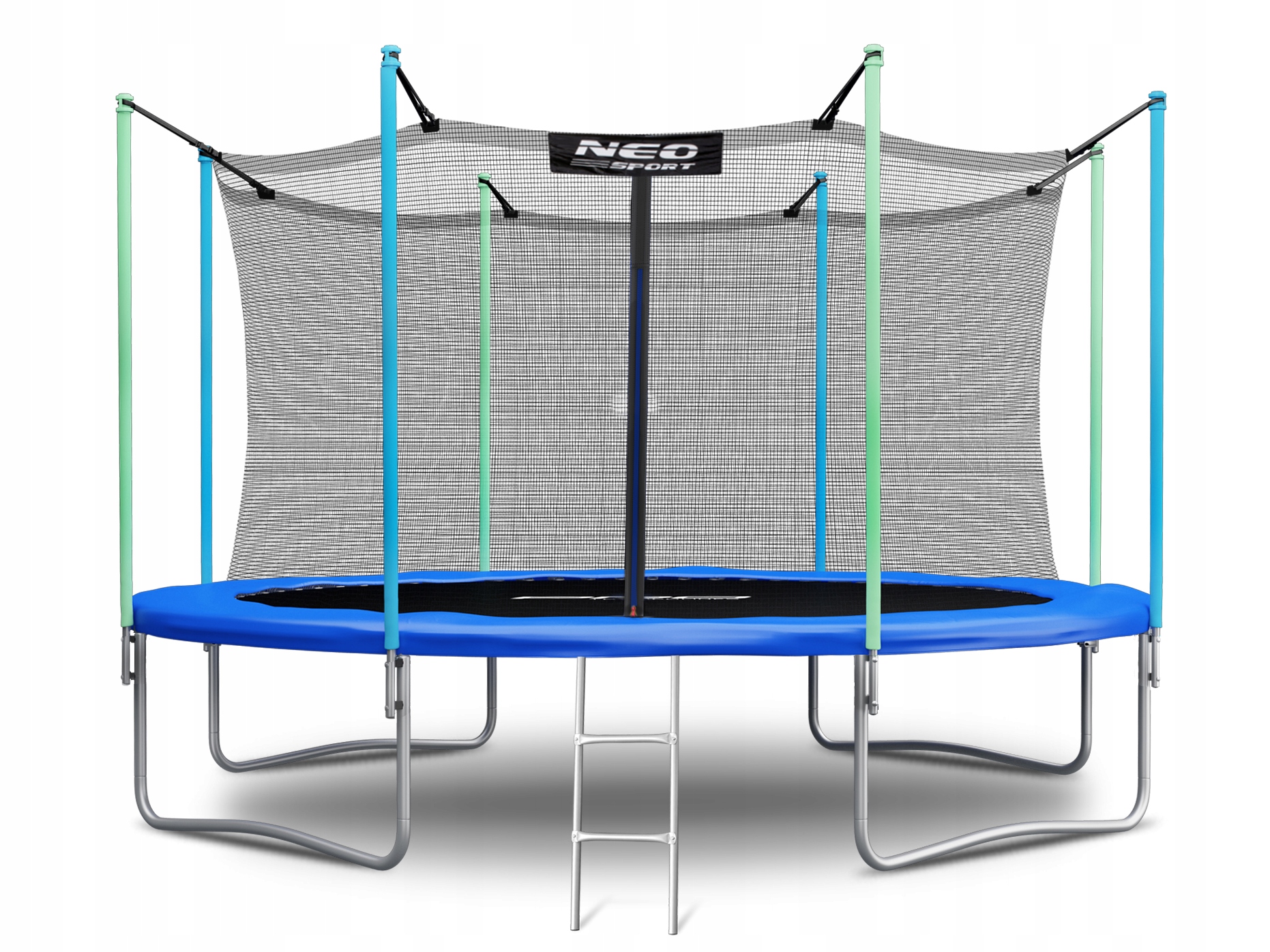 TRAMPOLINA OGRODOWA 374CM SIATKA DRABINKA NEOSPORT (5902854515677) • Cena, Opinie • Trampoliny ...