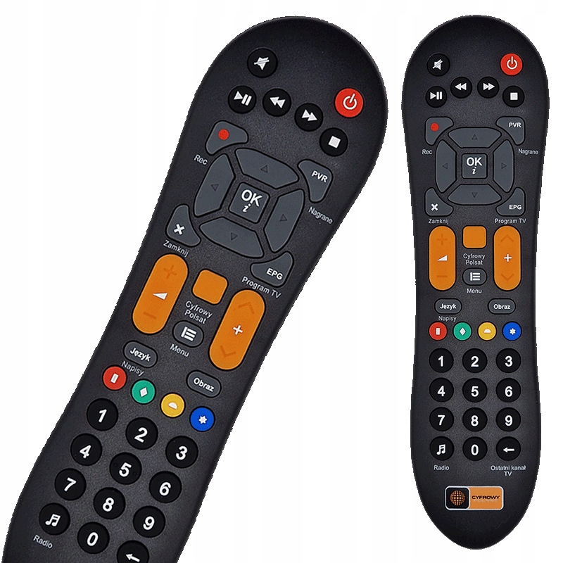 Pilot do dekodera HD3000 - HD7000 Cyfrowy Polsat Box Uniwersalny model ...