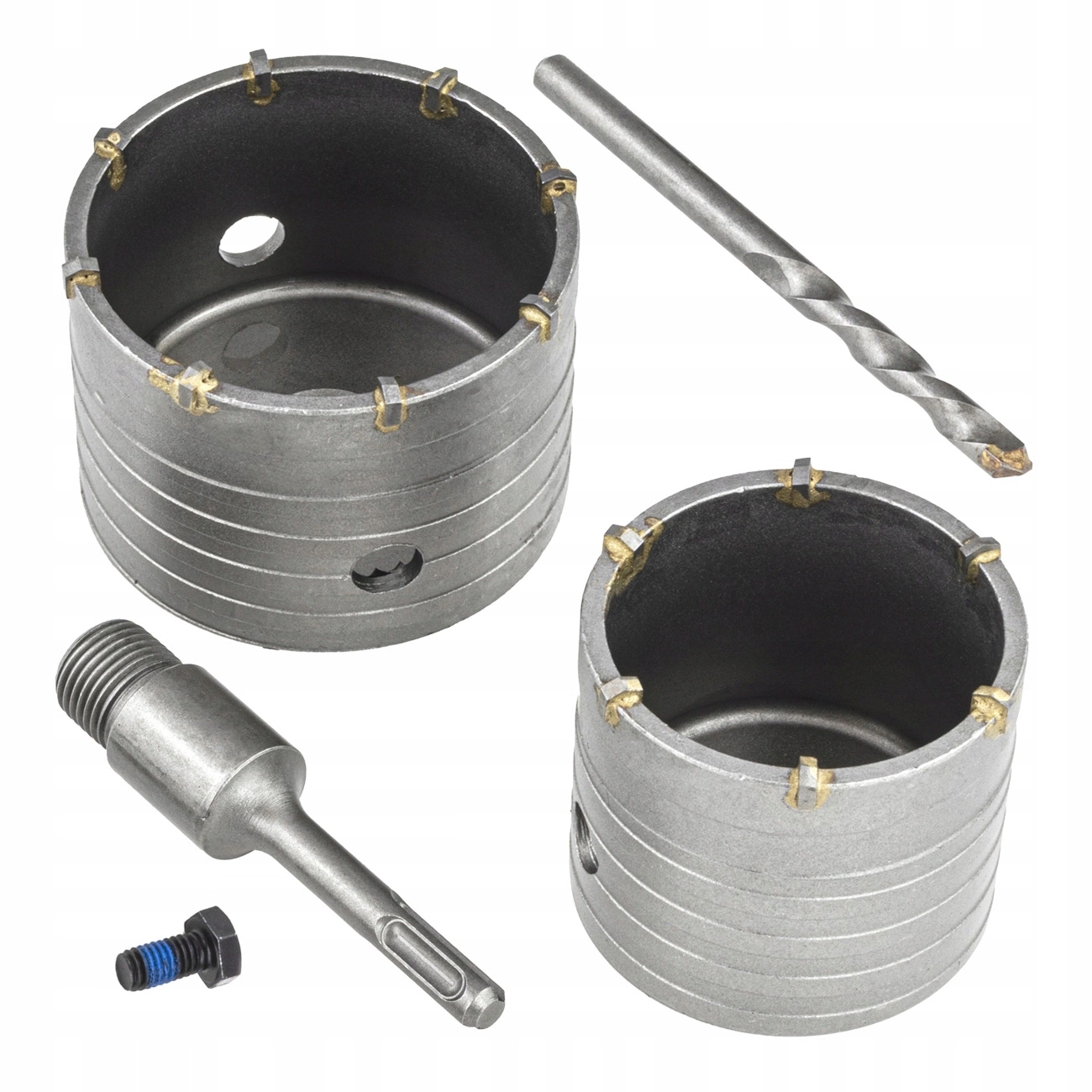 ZESTAW OTWORNIC KORONEK FREZ SDS+ DO BETONU KAMIENIA CEGŁY 65-80 MM ...