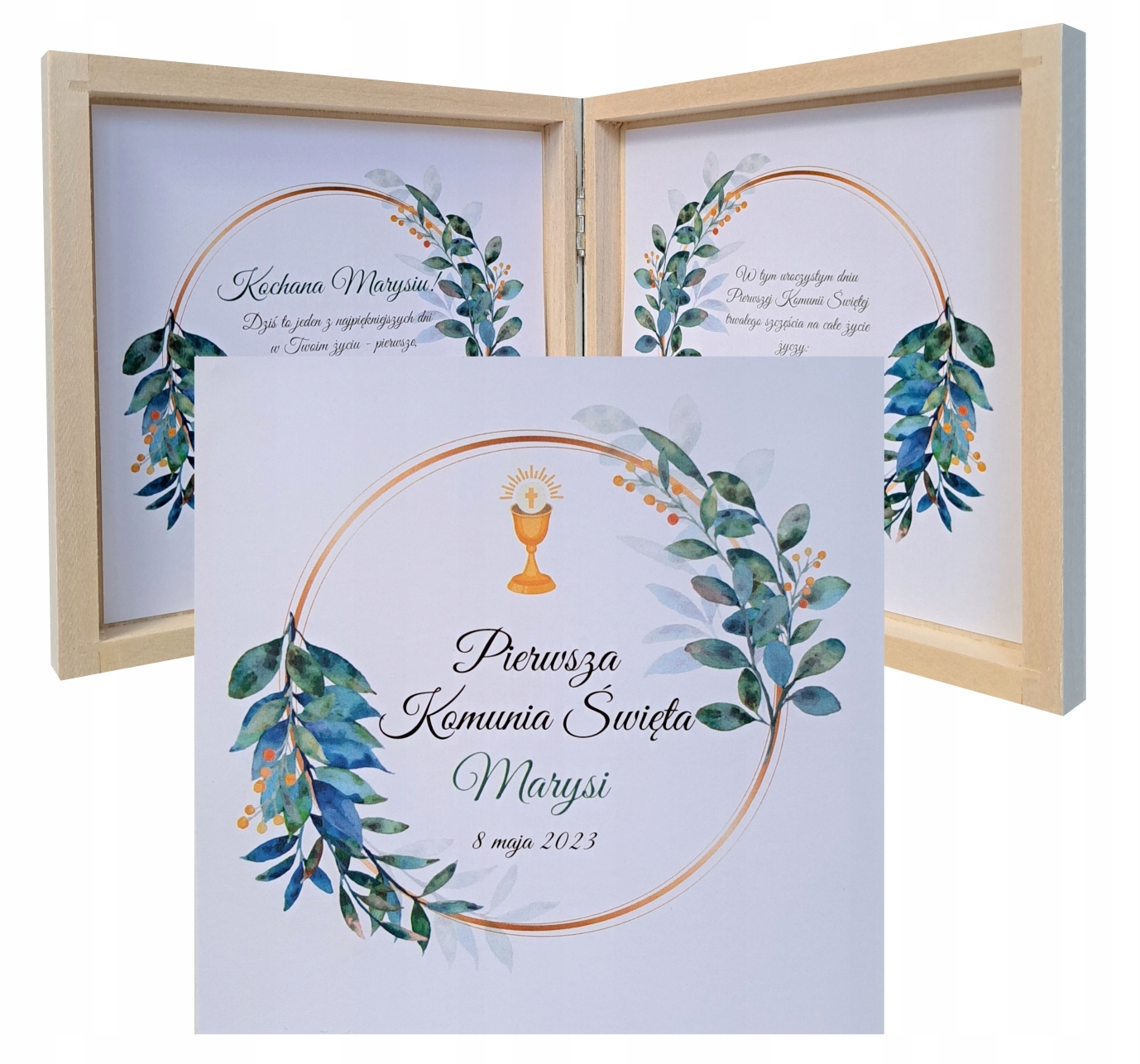 PAMIĄTKA KOMUNII, prezent PIERWSZA KOMUNIA • Cena, Opinie • Kartki, zaproszenia, podziękowania ...