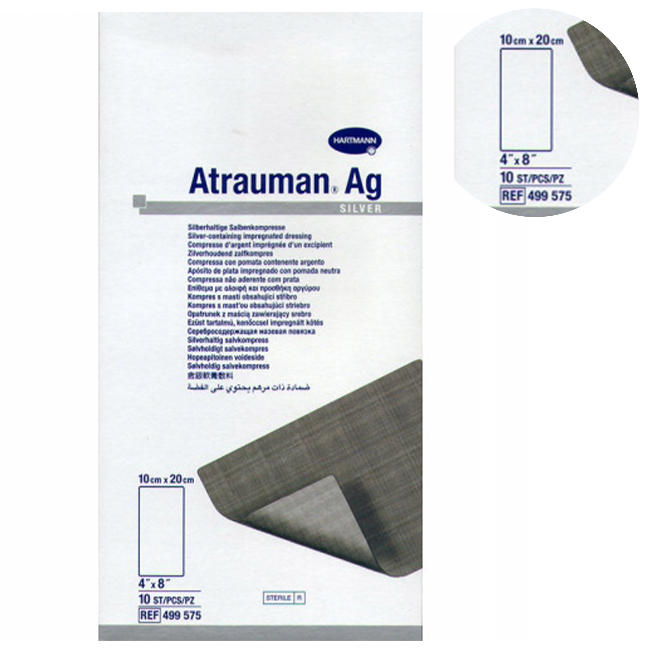 Atrauman AG 10 x 20 cm opatrunek ze srebrem 10 szt 14757443152 - Allegro.pl