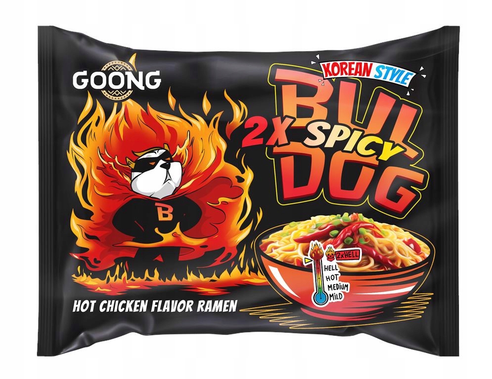GOONG | BULDOG | DANIE INSTANT | 2xSPICY | 117g (5904915796247) • Cena, Opinie • Makarony ...