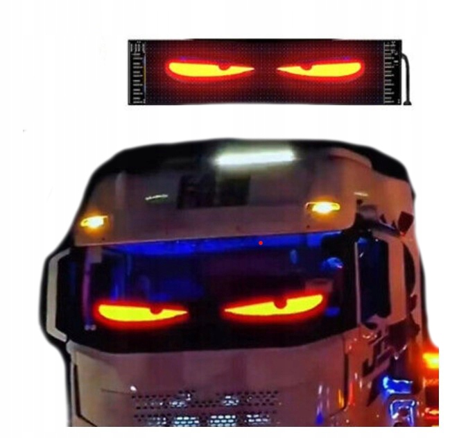 LED PANEL OČI DIABLA DISPLEJ DO AUTA KAMIÓNU TIR APLIKÁCIA F. 23% za ...