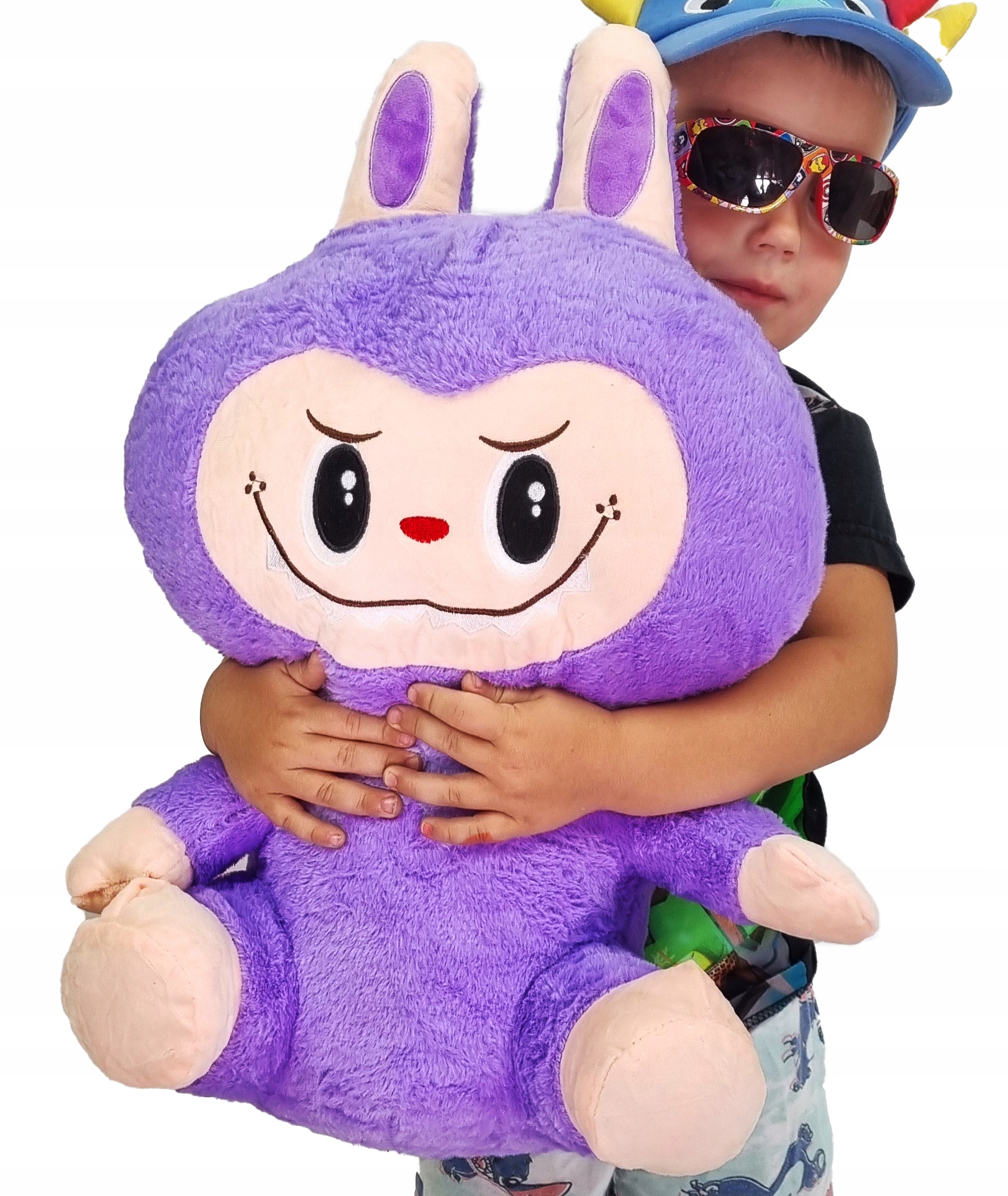 MASKOTKA XXL LABUBU Duża 50cm Pluszak LALECZKA POTWORY FIGURKA + KOC ...