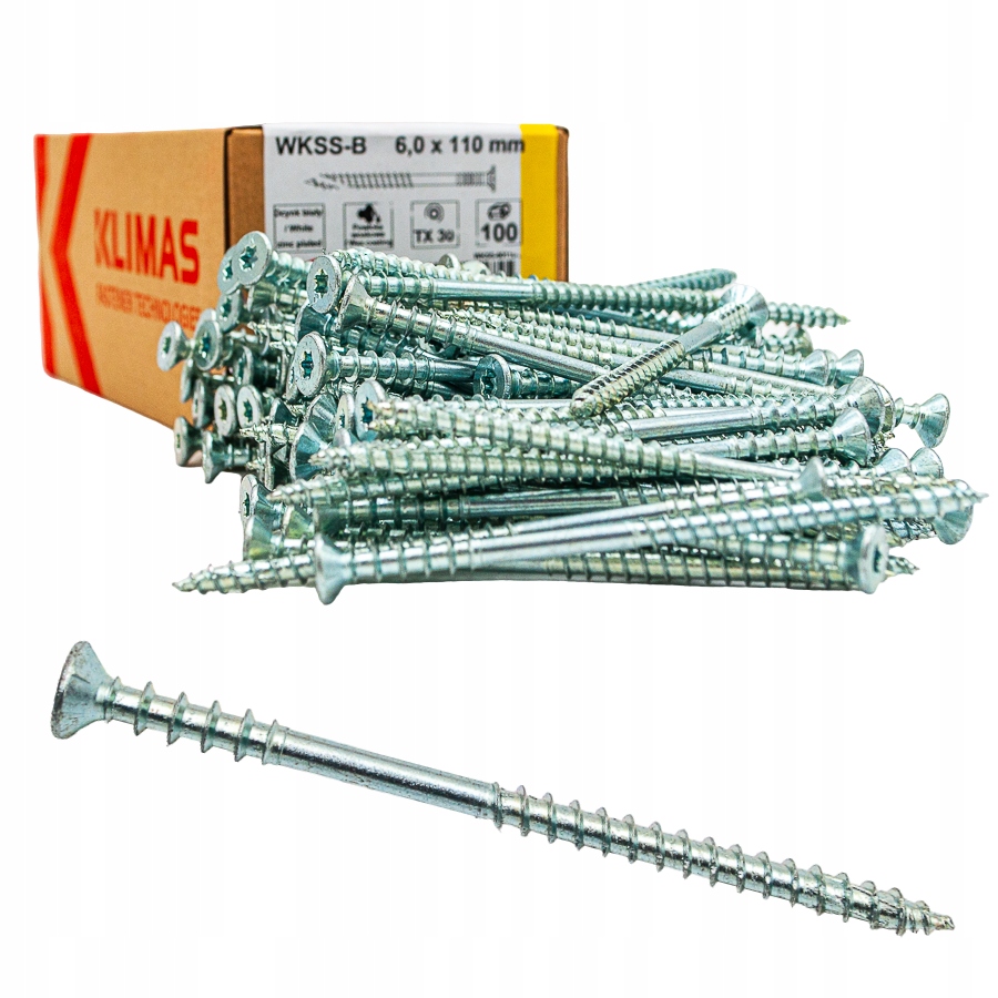 WKRĘTY DYSTANSOWE DO ŁAT WKSS 6x110 100szt (WKSS-60110-B) • Cena ...