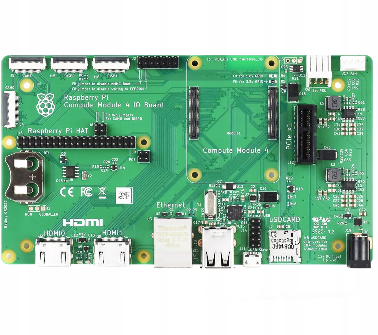 Raspberry Pi CM4IO Board Doska Modul Rozšírenie CM4 RPI Compute Module ...