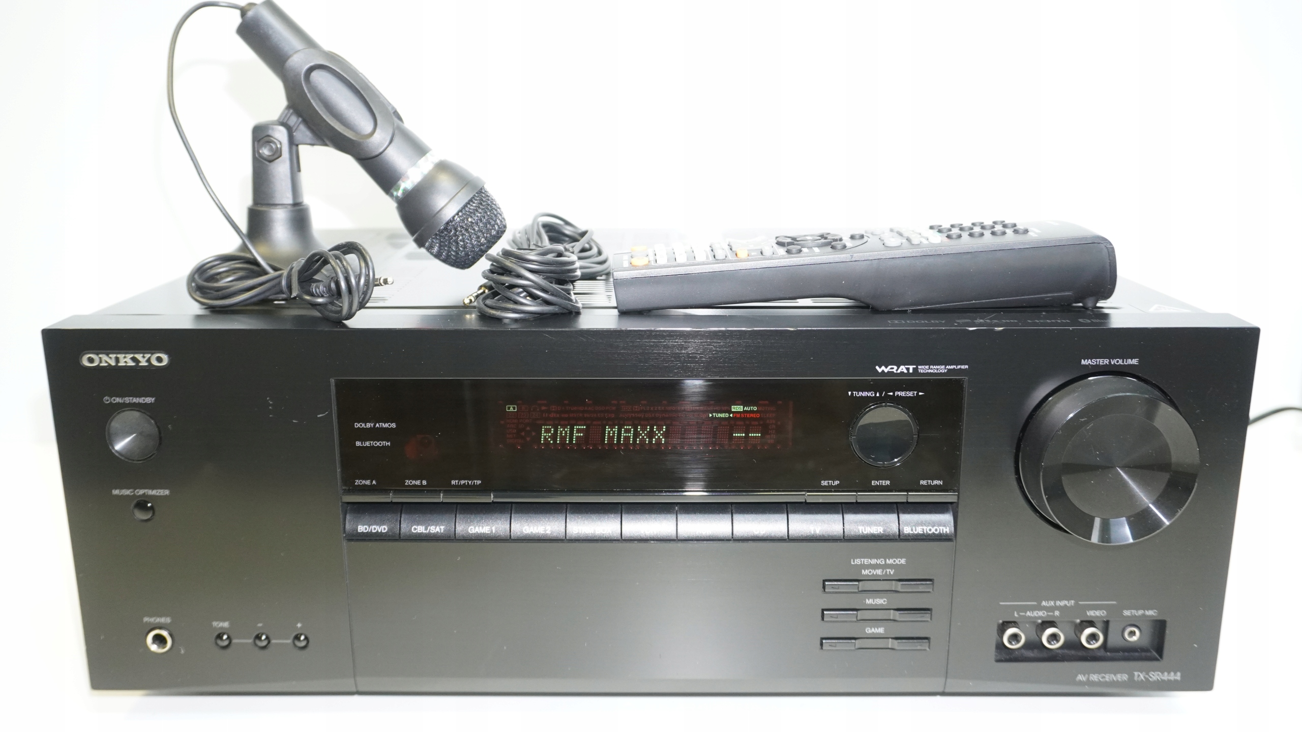 Amplituner 7.1 Onkyo TX-SR444 HDMI ARC 4K ATMOS BLUETOOTH GWARANCJA - Sklep, Opinie, Cena w Allegro