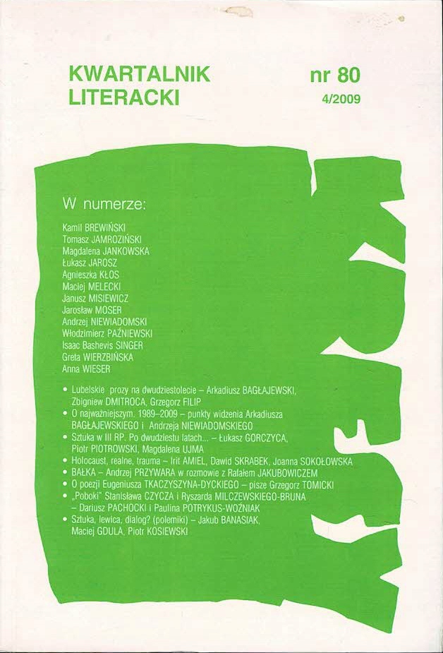 Kwartalnik Literacki Kresy nr 80 4/2009 80 / 2009 (18085057813 ...