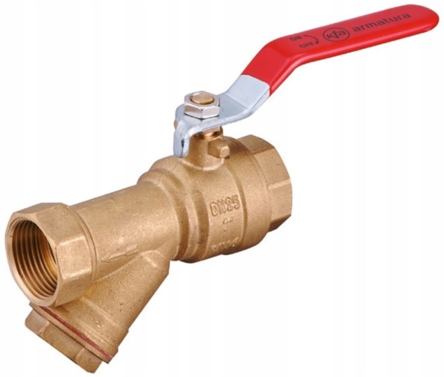 KFA ZAWÓR KULOWY Z FILTREM SKOŚNYM 1" (5907571700528) • Cena, Opinie • Zawory 16570292461 • Allegro