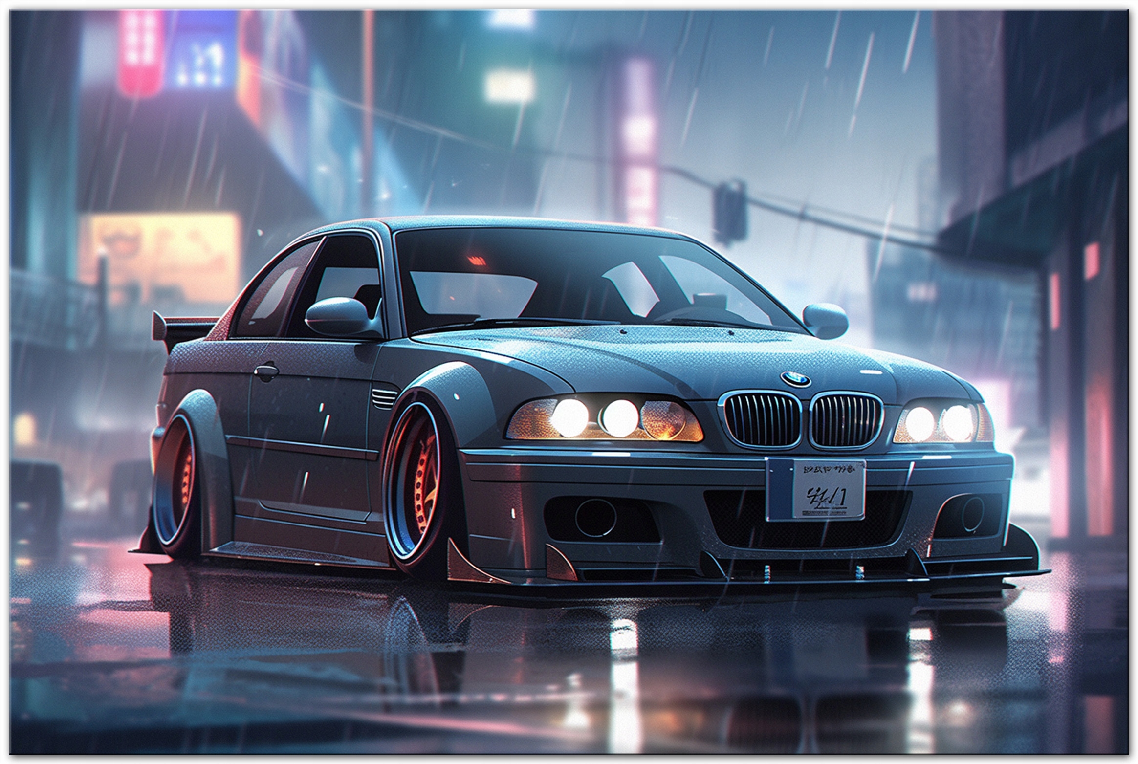Obraz na płótnie BMW M3 3 E46 Anime Art Tuning • Cena, Opinie • Obrazy ...