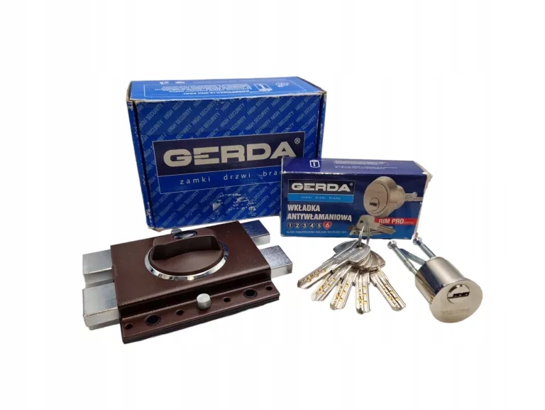 ZAMEK ANTYWŁAMANIOWY GERDA ZX 1000 + WKŁADKA ANTYWŁAMANIOWA RIM PRO ...