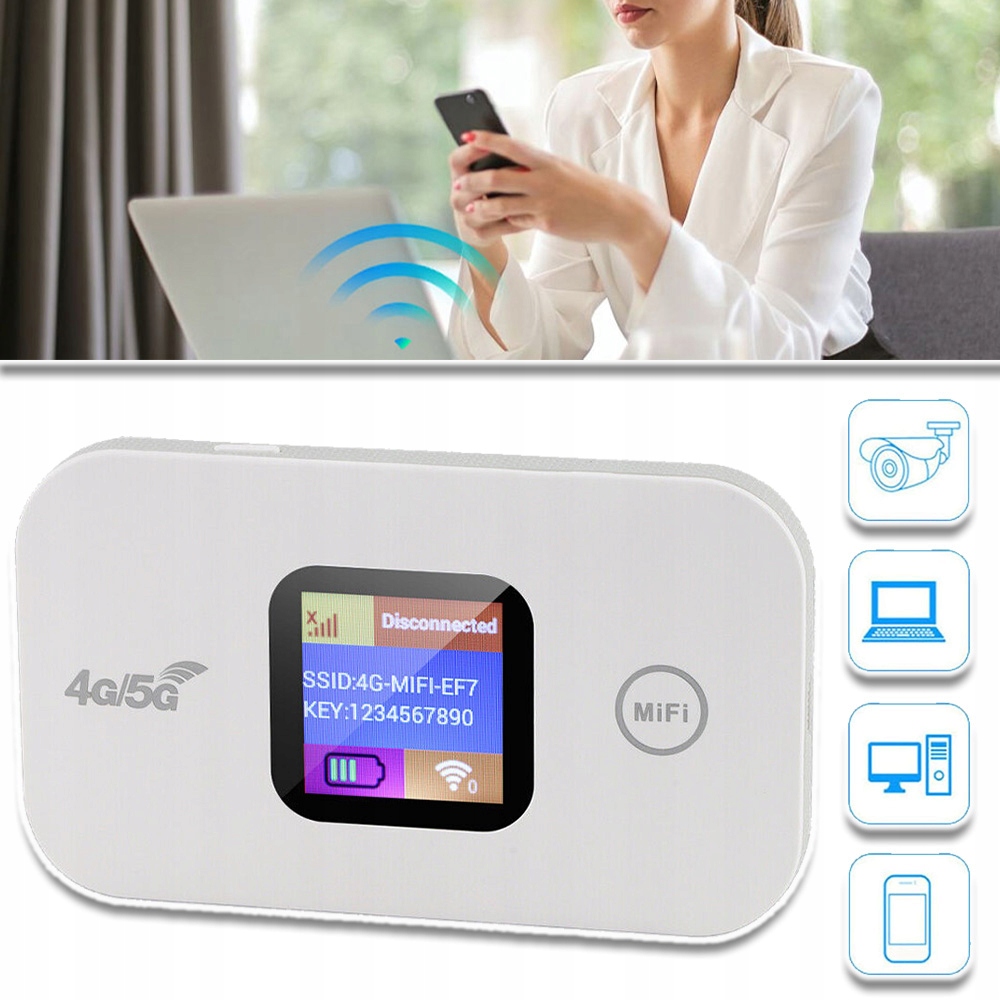 BEZDRÁTOVÝ MOBILNÍ WIFI ROUTER S PŘENOSNOU SIM KARTOU, 4G LTE MODEM ...