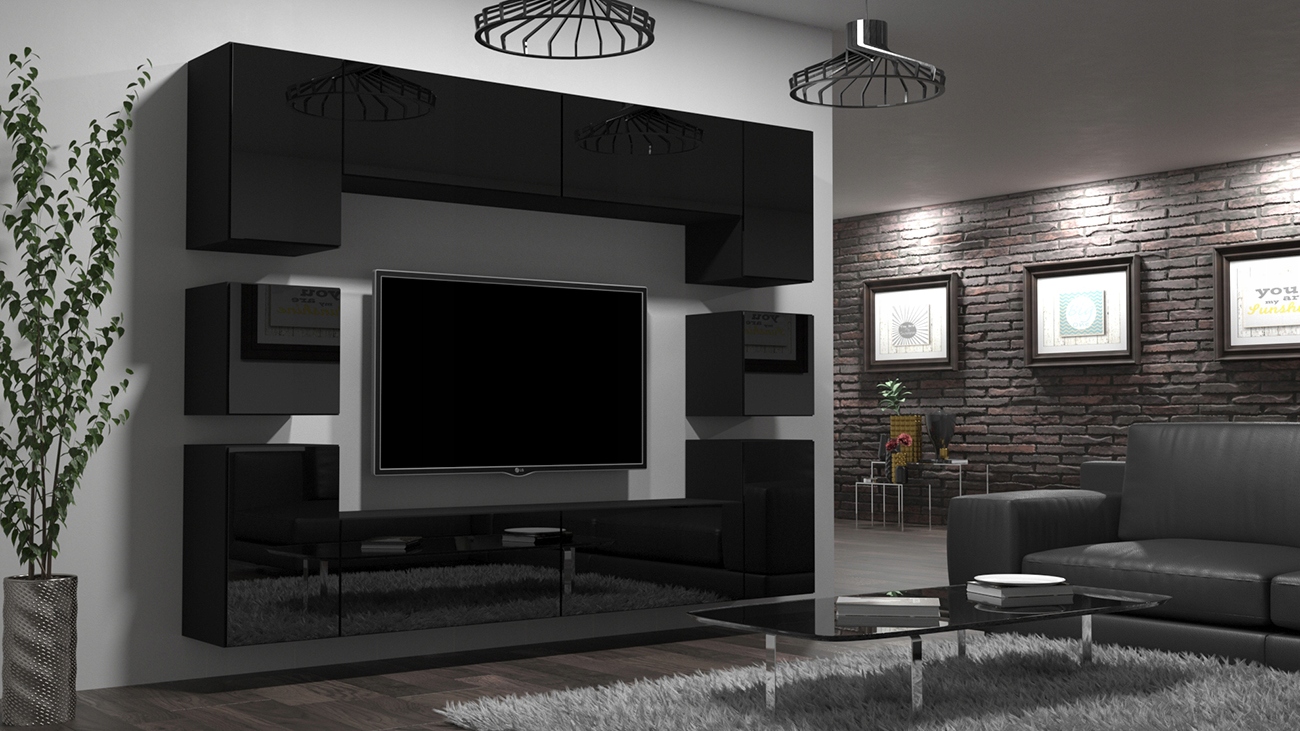 Meblościanka Zestaw Meble Ścianka Salon RTV N35 1C (5905528015916 ...