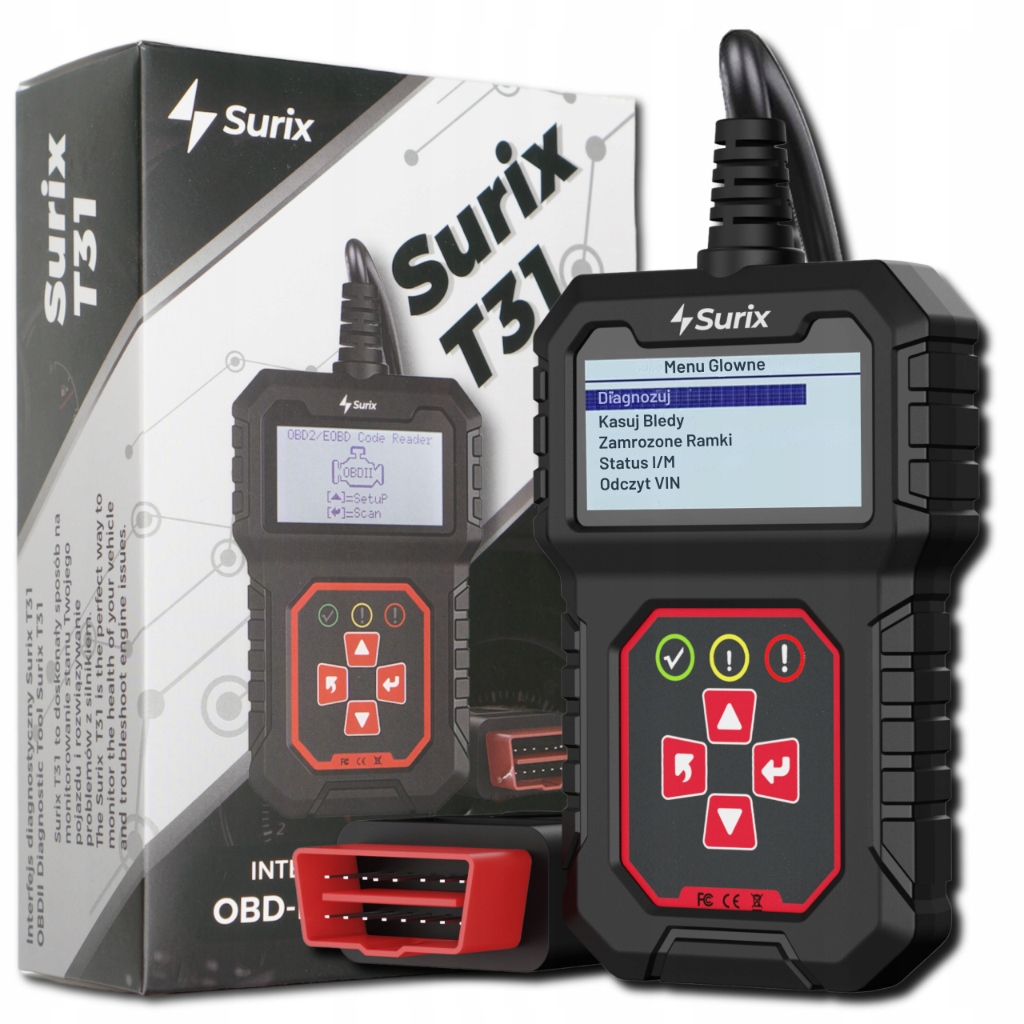 Tester Diagnostyczny Interfejs OBD2 język POLSKI SKANER BŁĘDÓW Check ...