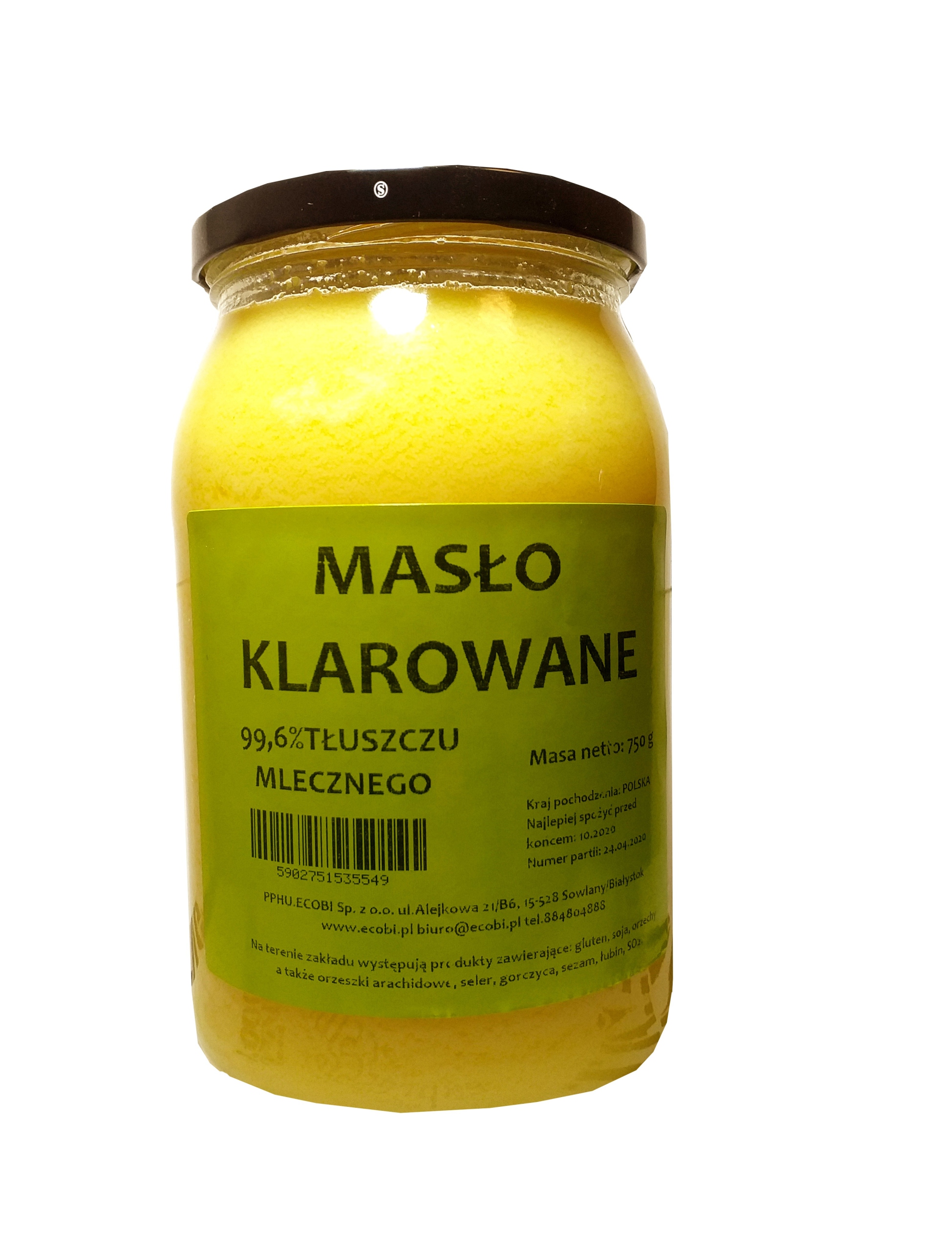 MASŁO KLAROWANE GHEE AJURWEDA 750g ECOBI (5902751535549) • Cena, Opinie ...