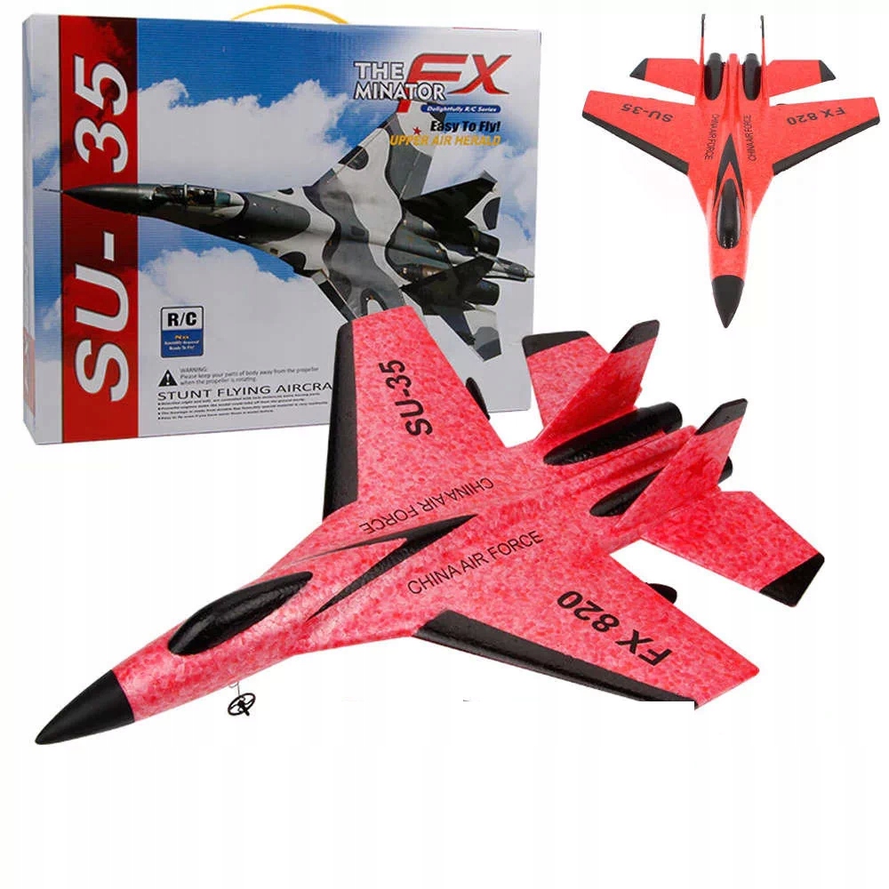 SAMOLOT ZDALNIE STEROWANY FX-820 SU35 ŚWIATŁA LED ODRZUTOWIEC RC FX820 • Cena, Opinie - Allegro