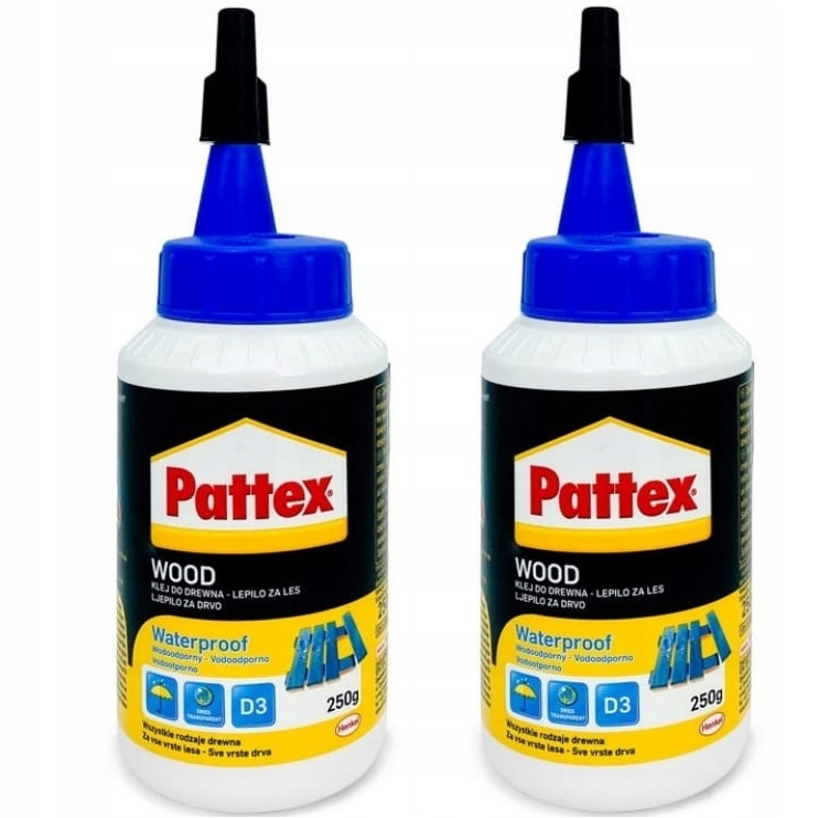 PATTEX KLEJ DO DREWNA WSZYSTKIE RODZAJE WODOODPORNY 250G STOLARSKI B ...