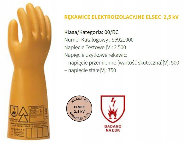 RĘKAWICE ELEKTROIZOLACYJNE 2,5 KV RELSEC ELSEC 9 (WQ) • Cena, Opinie ...