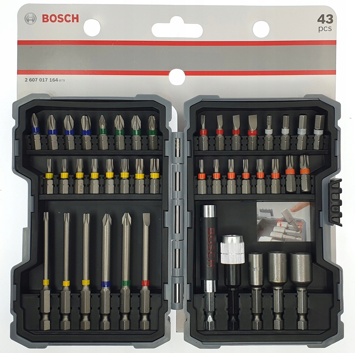 BOSCH zestaw komplet bitów kluczy 43 szt PRO-MIX (2607017164) • Cena ...