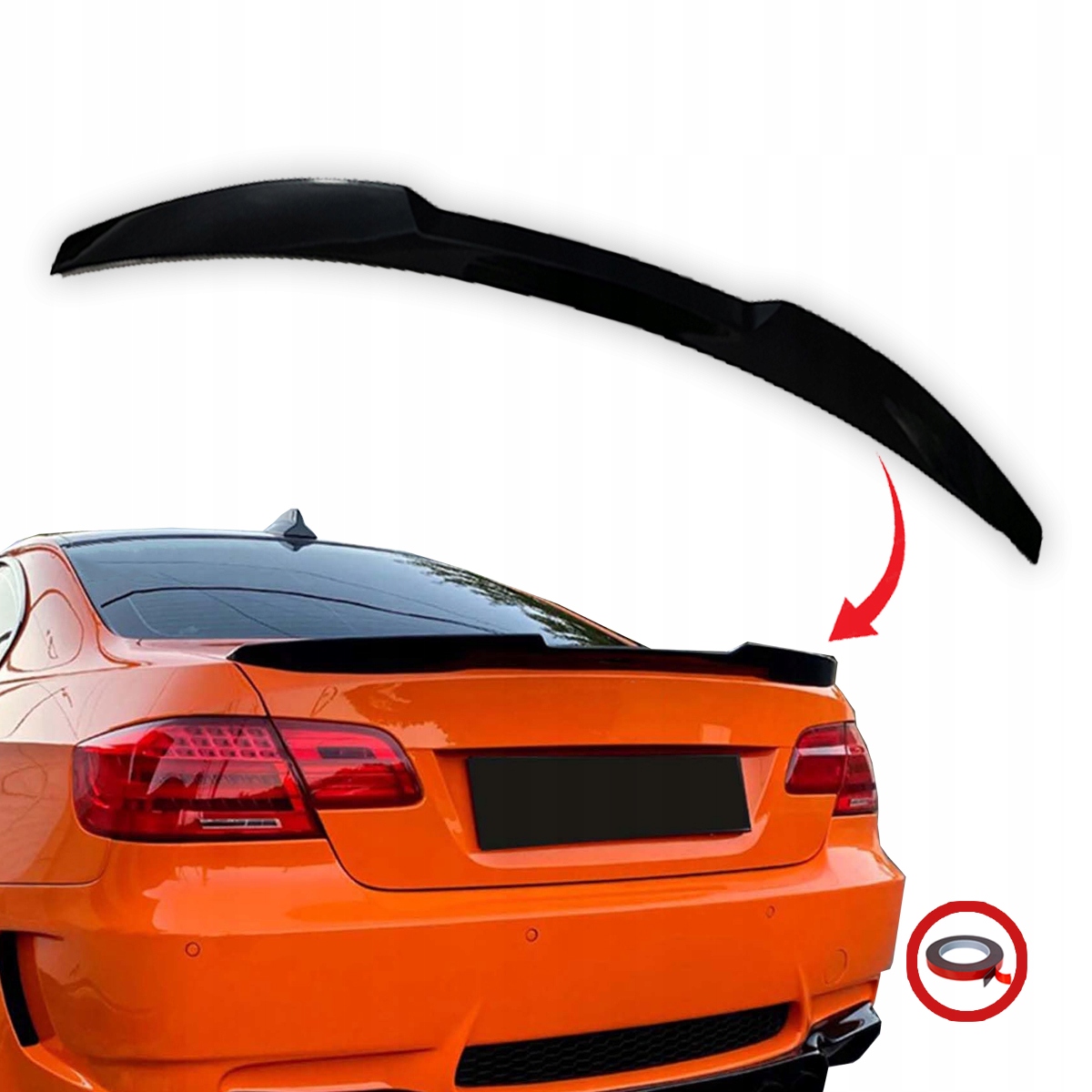 LOTKA SPOILER BMW 3 Series E92 Coupe M4 Style Czarny Połysk Super ...