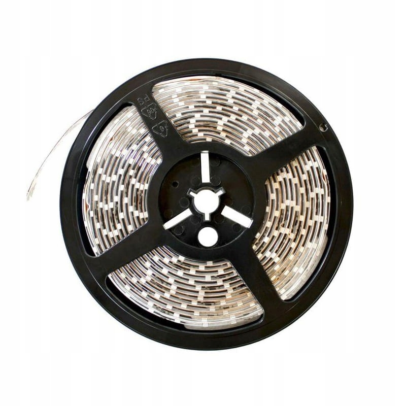 TAŚMA LED IP63 LED STRIP 150smd ZIMNY 12W EE 5mx8mm 500lm 6000-6500K ...
