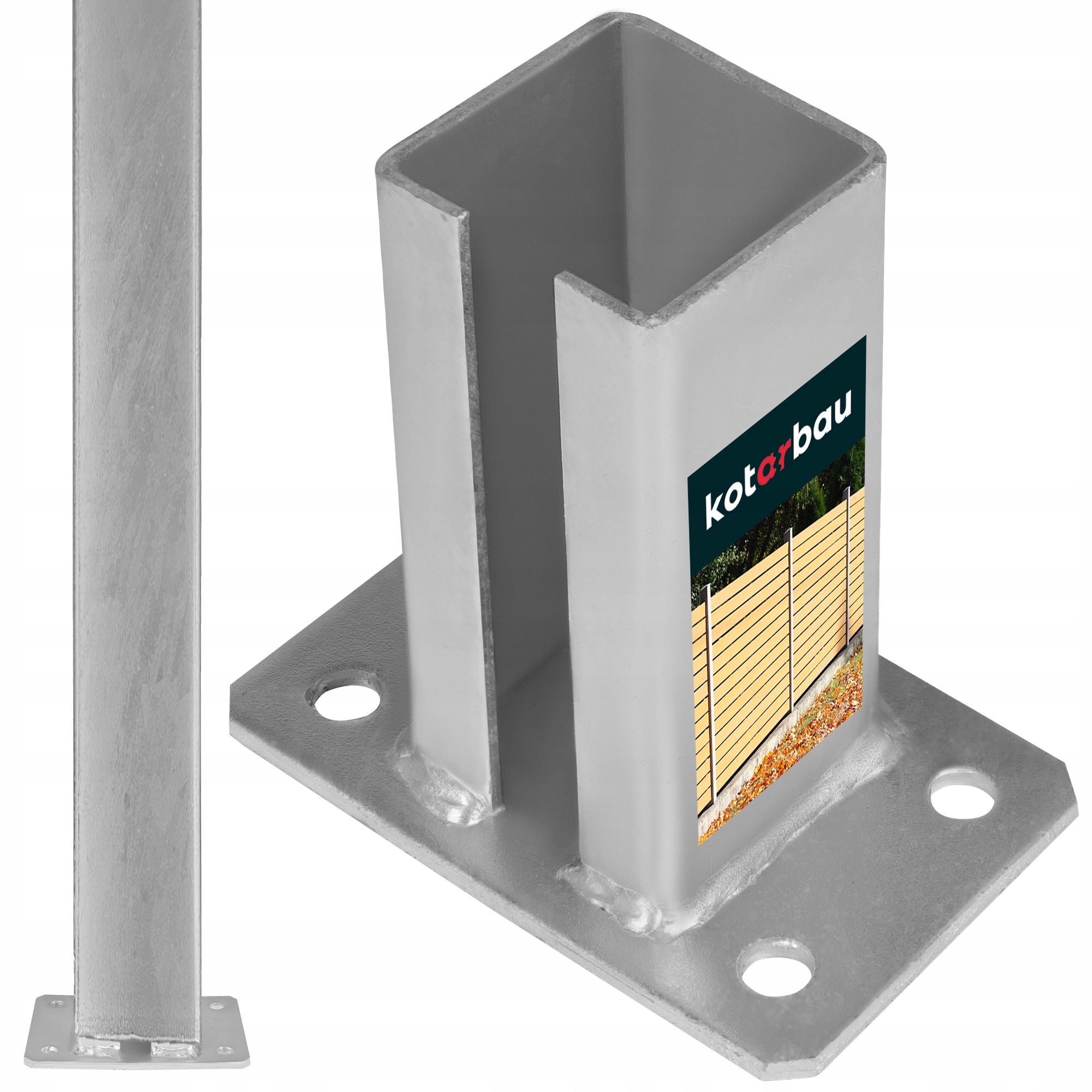 PODSTAWA STOPKA SŁUPKA BRAMOWEGO PANELOWEGO OGRODZENIA 70x70mm ...