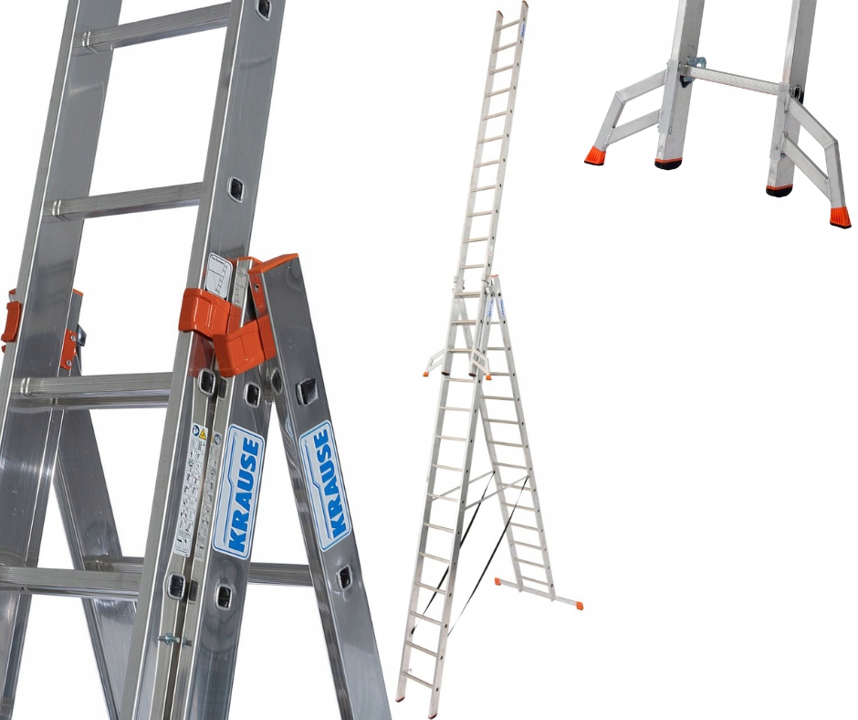 Drabina Tribilo Krause aluminiowa 3x14 - 10,90 m (4009199129727) • Cena ...