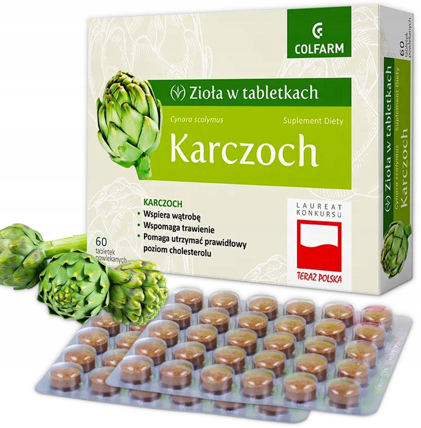 Zioła w tabletkach Karczoch 60 tabl. Colfarm (5901130352012) • Cena ...
