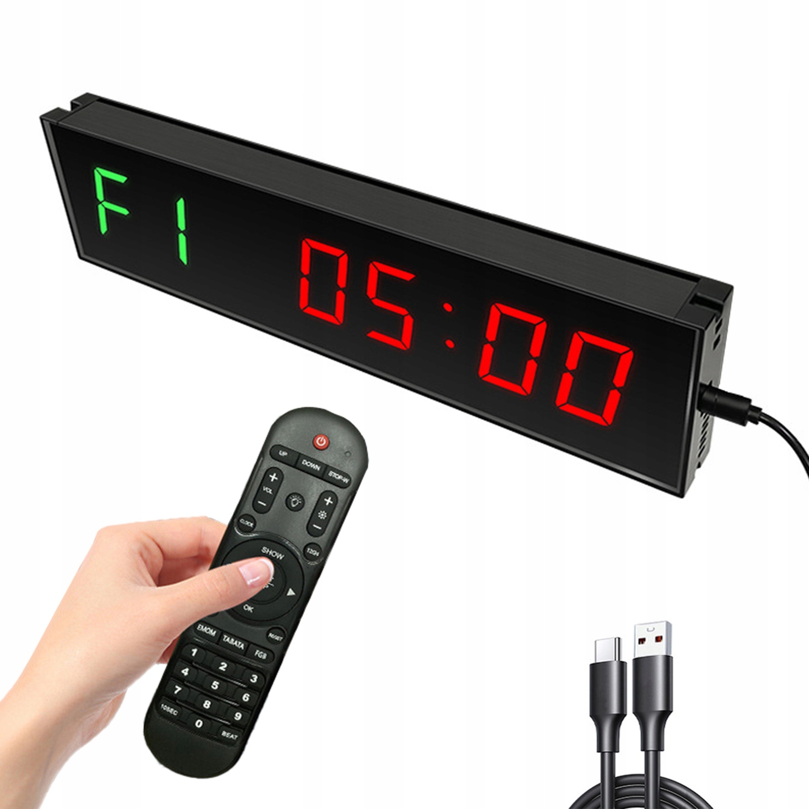 LED Digital Gym Timer Countdown Wireless Pilot Control Timer dla AR ...