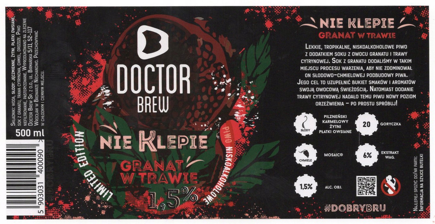 Etykieta Browar Doctor Brew • Cena, Opinie • Etykiety 17613207012 • Allegro