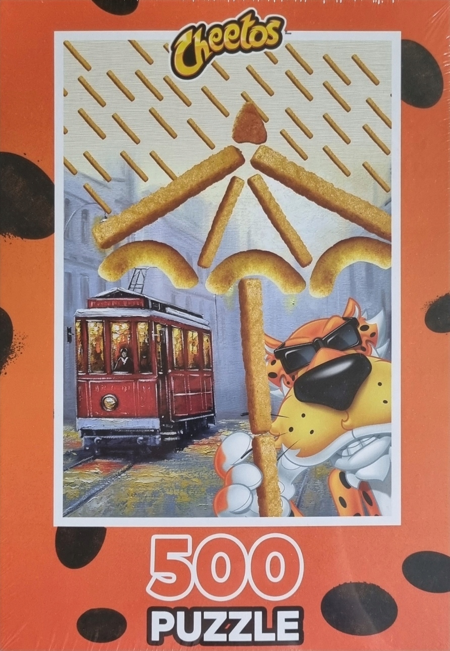 CHEETOS puzzle TRAMWAJ 500 elem. od 14 lat 33x47cm • Cena, Opinie - Allegro