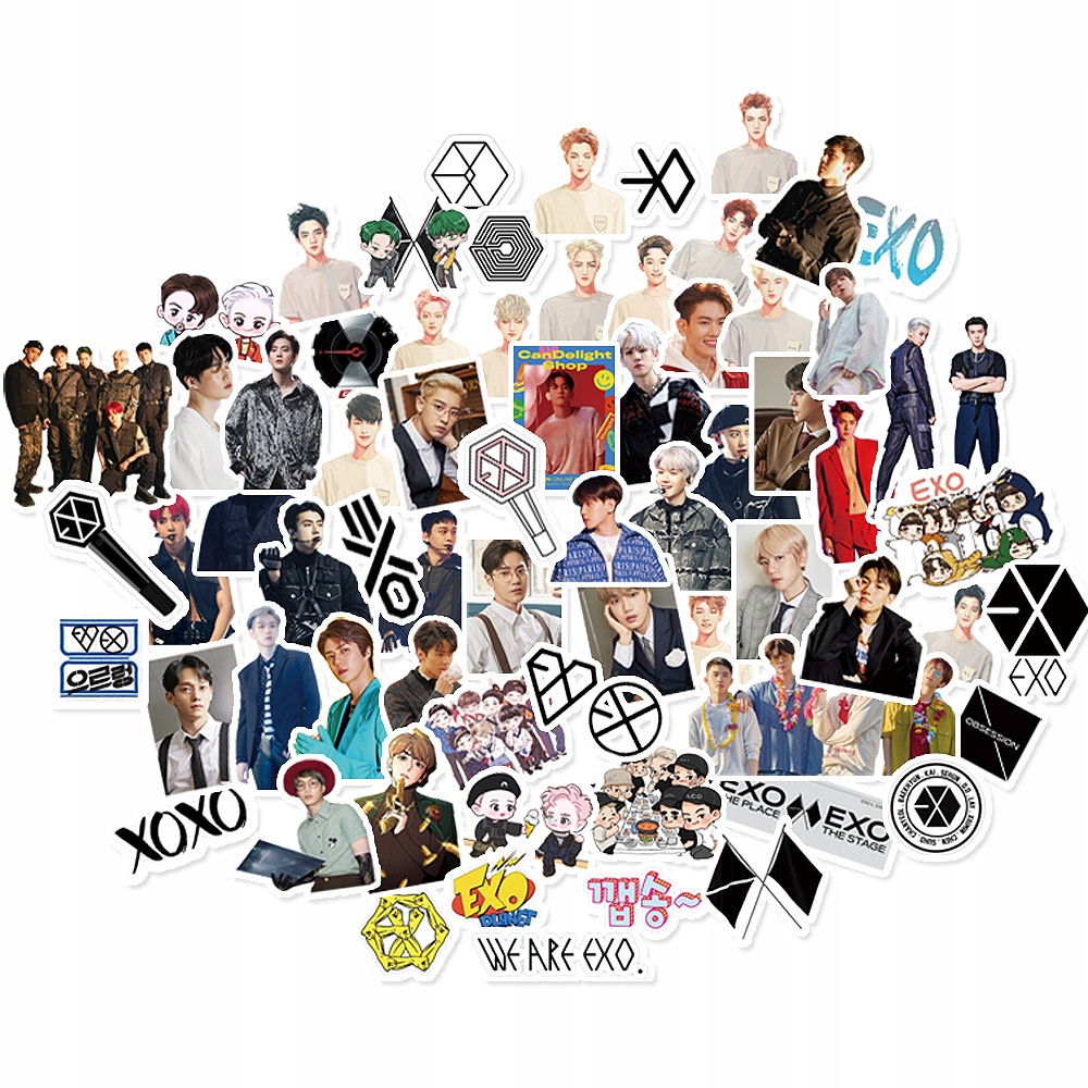 Zestaw Naklejek Sticker Bomb Wlepy Exo KPop Wlepki 5905450027353 za 24 ...
