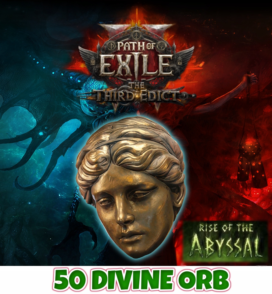 50x DIVINE ORB POE2 THE THIRD EDICT RISE OF THE ABYSSAL POE2 PC PS XBOX ...