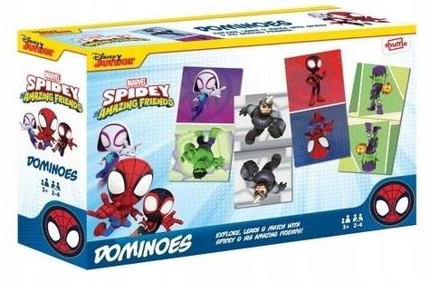 DOMINO SPOLOČENSKÁ HRA PRE DETI Shuffle Spidey CARTAMUNDI HRY Spiderman 3+ za 19,71 € - Allegro