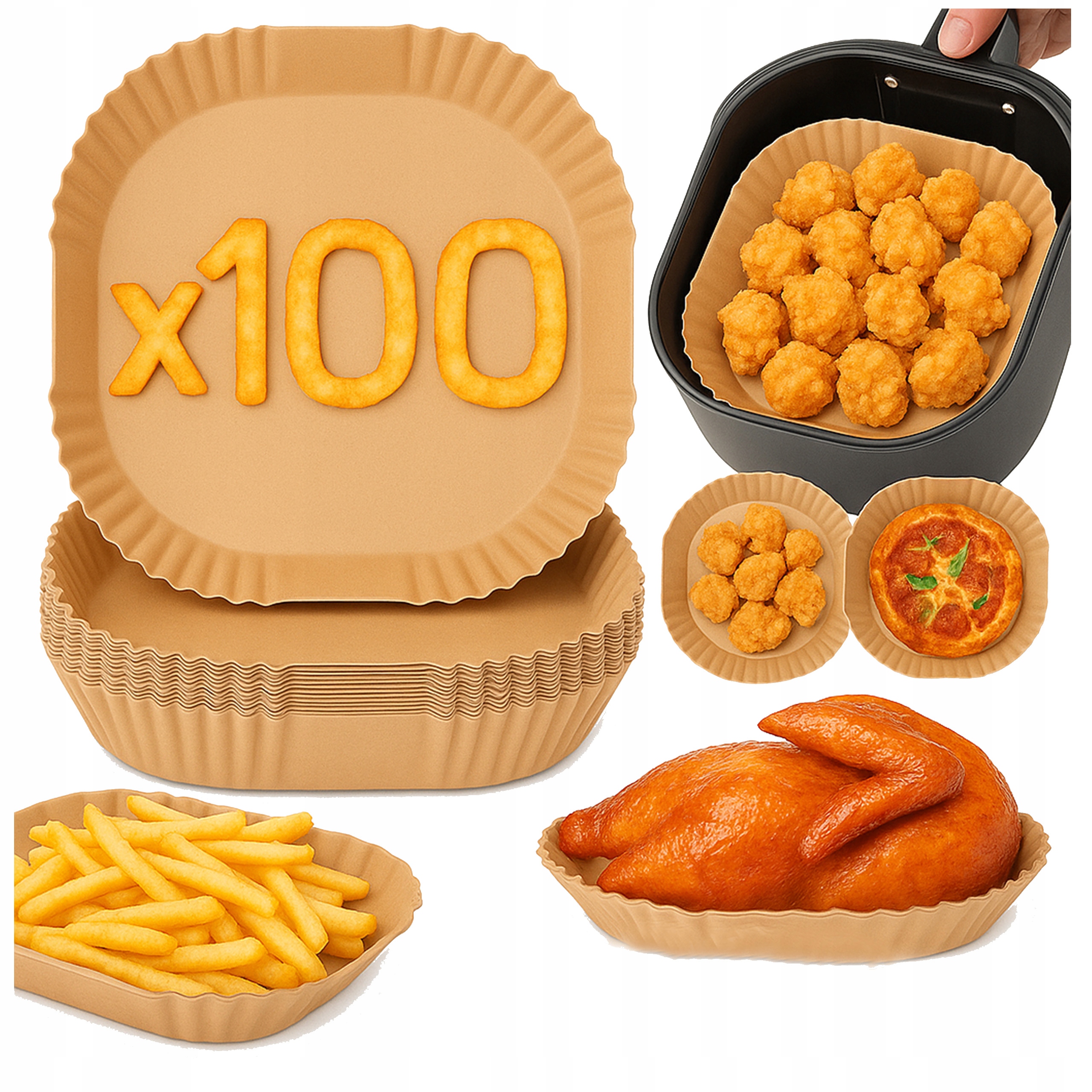 Tacki do Airfryer 18 X 20 cm - Niska cena na Allegro