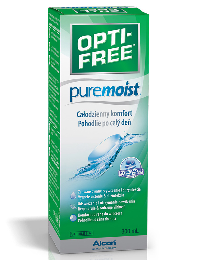 Opti Free Pure Moist / PureMoist 300 ml, Płyn do soczewek ...