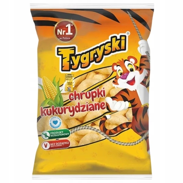 Tygryski Chrupki kukurydziane 90 g (5908221108213) • Cena, Opinie • Chipsy, chrupki, nachosy ...